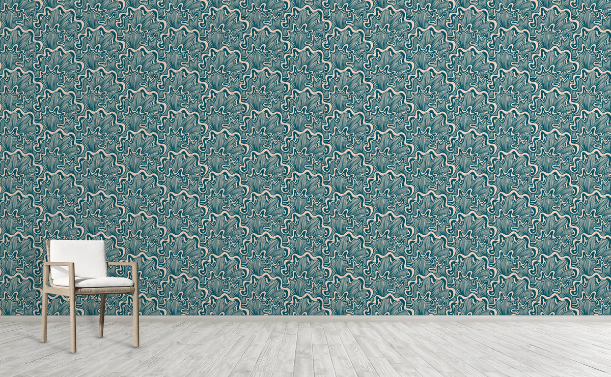 Clam Shells Pattern Wallpaper for Walls | Beatnik