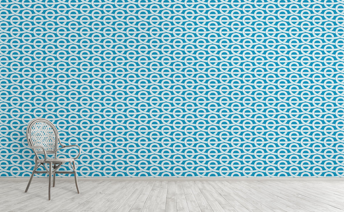 Nautical Rope Loops Wallpaper for Walls | Captain Ron