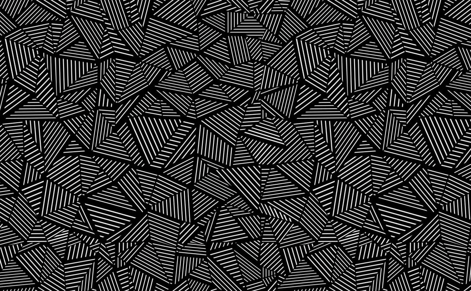 Black Geometric Pattern Wallpaper for Walls