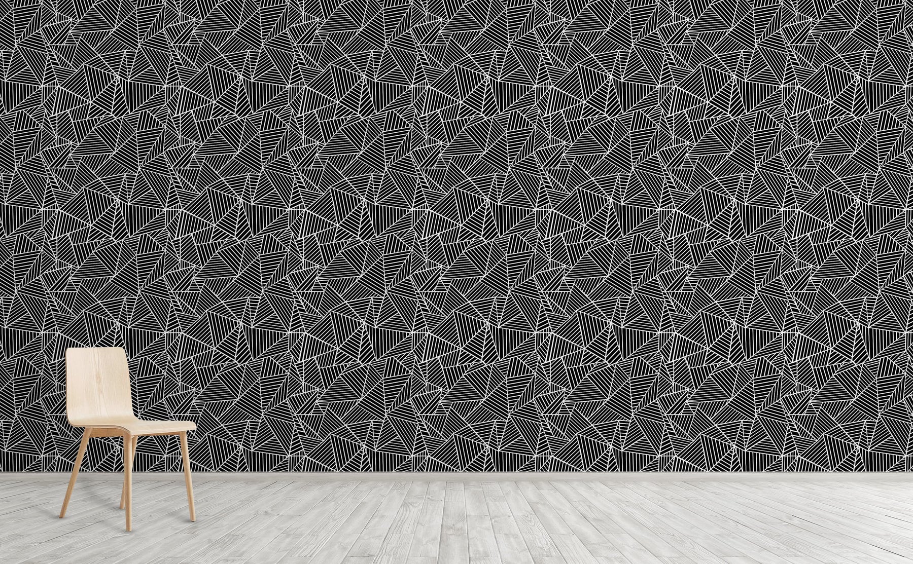 black geometric pattern wallpaper