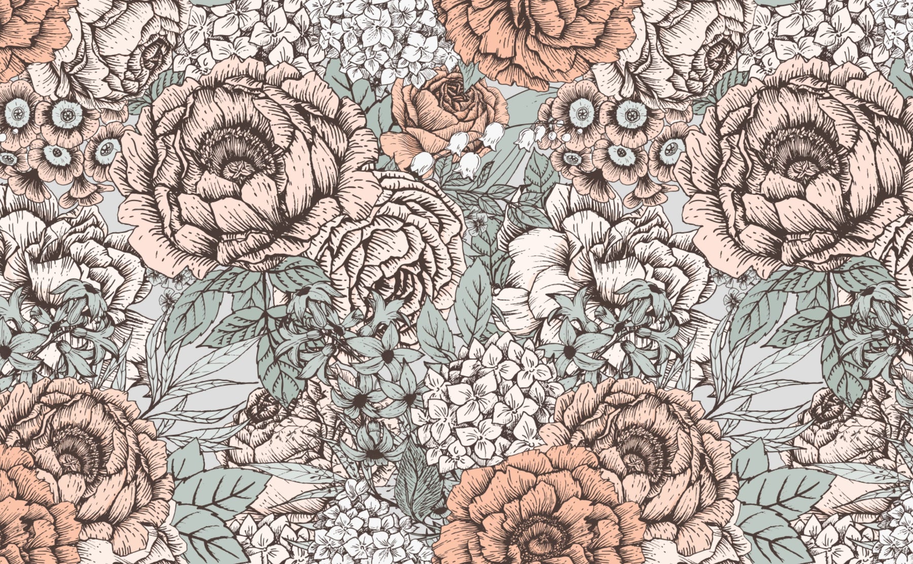 floral statement wallpaper