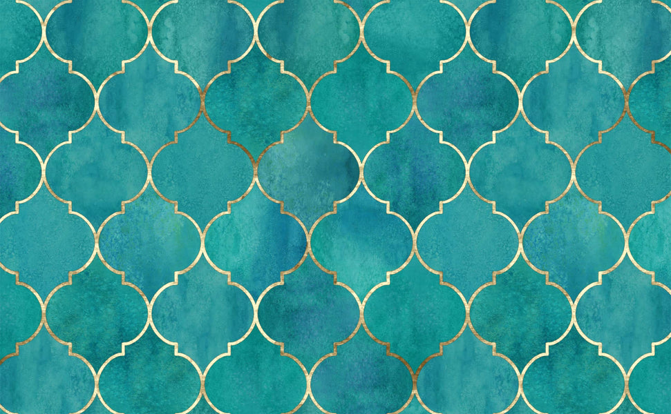 Vintage Golden Moroccan Pattern Wallpaper | Adrift