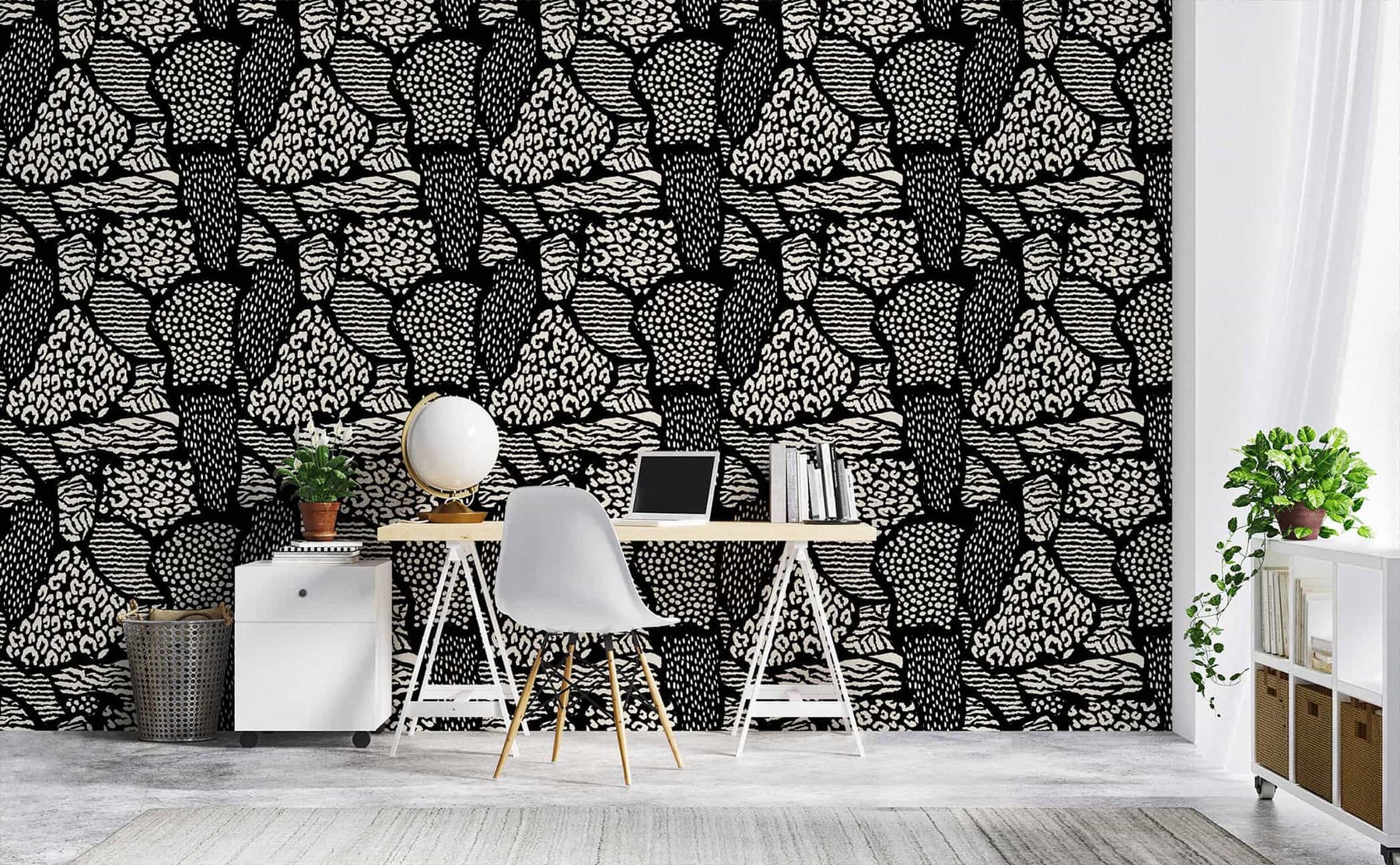 Eclectic high-contrast abstract animal print Pattern Wallpaper for ...