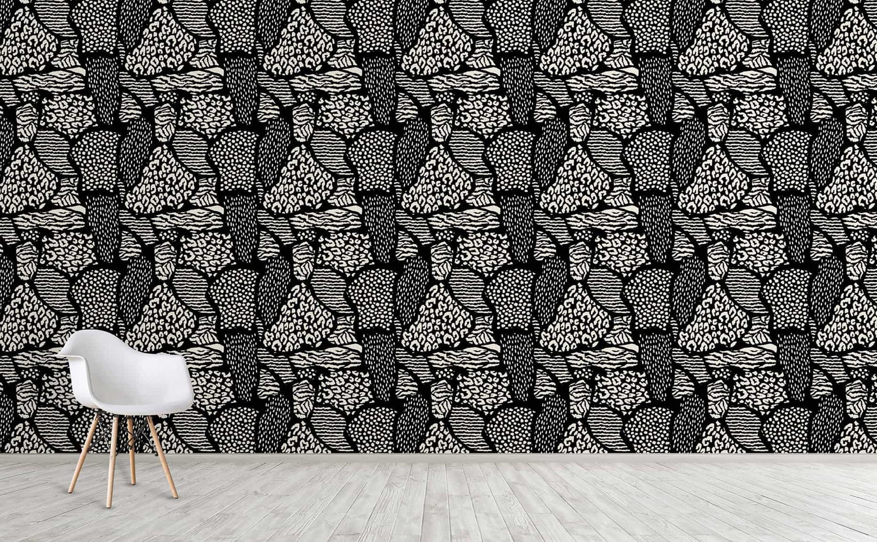 Eclectic high-contrast abstract animal print Pattern Wallpaper for ...