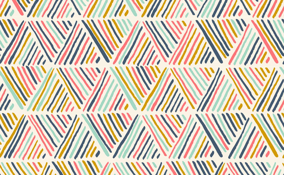 Line-drawn triangular multi-color geometric wallpaper Pattern Wallpaper ...
