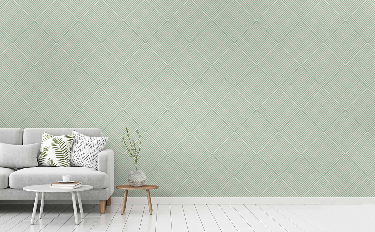 Sage and cream geometric contemporary chic Pattern Wallpaper for Walls ...