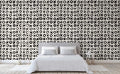 Geometric X and O seamless pattern in cream and black Pattern Wallpaper ...